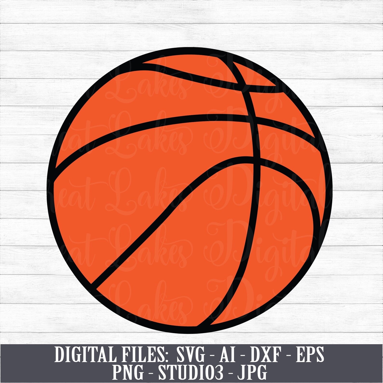 Basketball Instant Digital Download Svg Ai Dxf Eps Png | Etsy