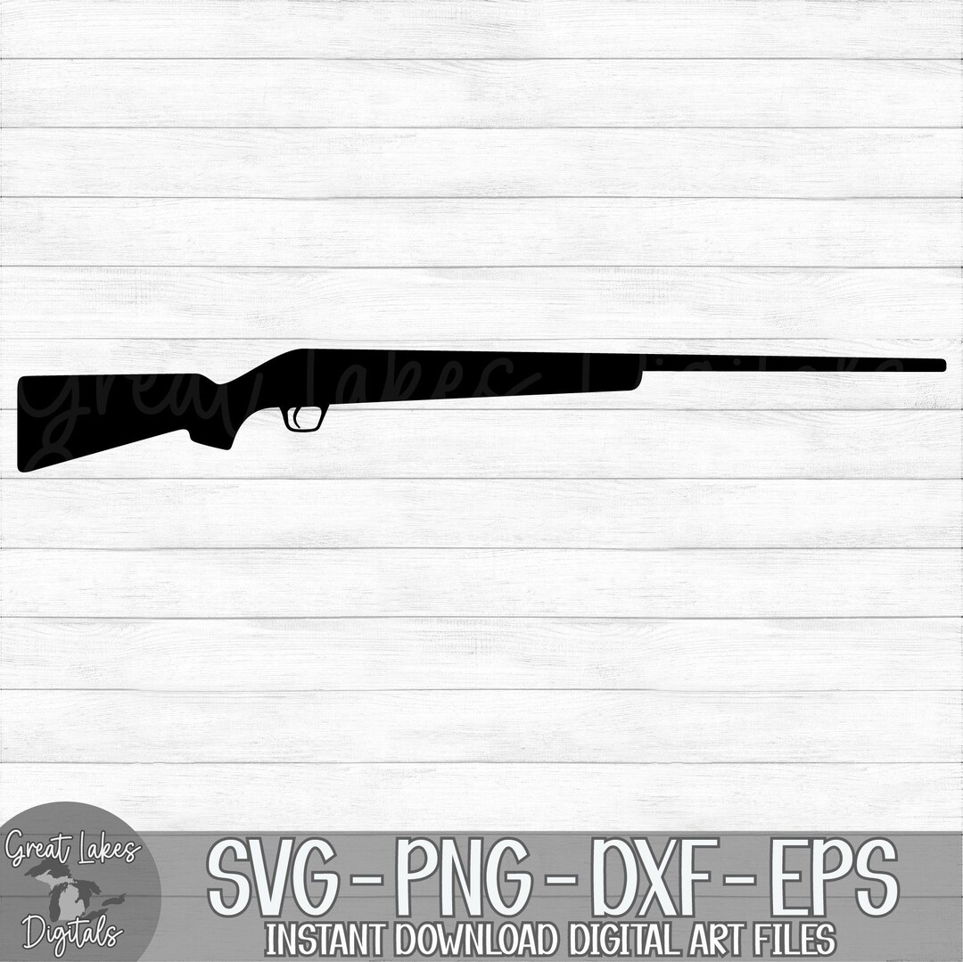 Hunting Rifle Instant Digital Download Svg, Png, Dxf, and Eps Files ...