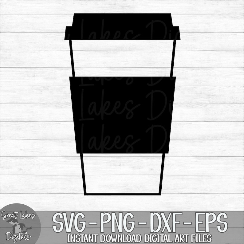 Coffee Cup Instant Digital Download Svg Png Dxf and Eps - Etsy