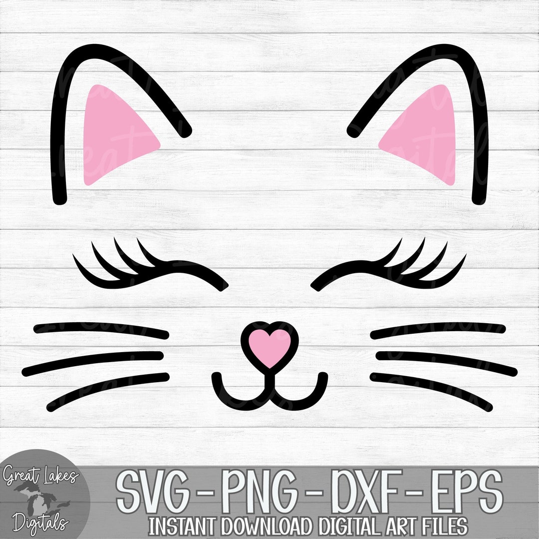 Cat Face instant Digital Download Svg Png Dxf and Eps - Etsy