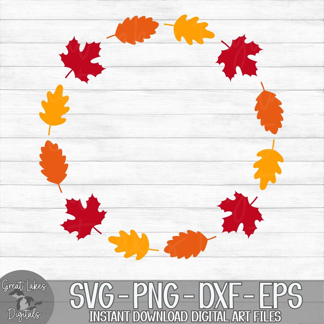 Fall Wreath, Decorative, Leaves, Autumn, Leaf Wreath - Instant Digital ...