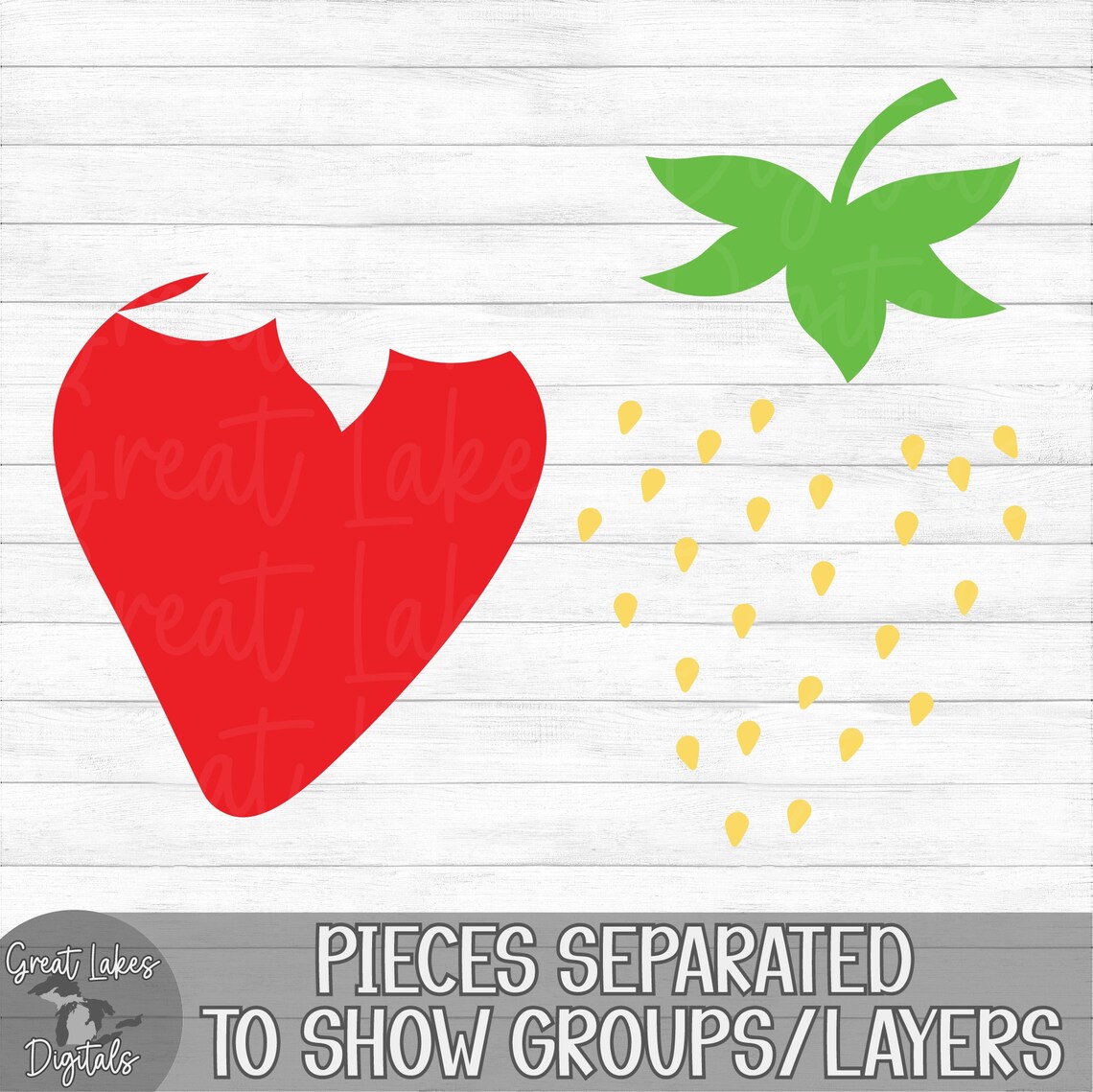 Strawberry Instant Digital Download Svg Png Dxf and Eps | Etsy