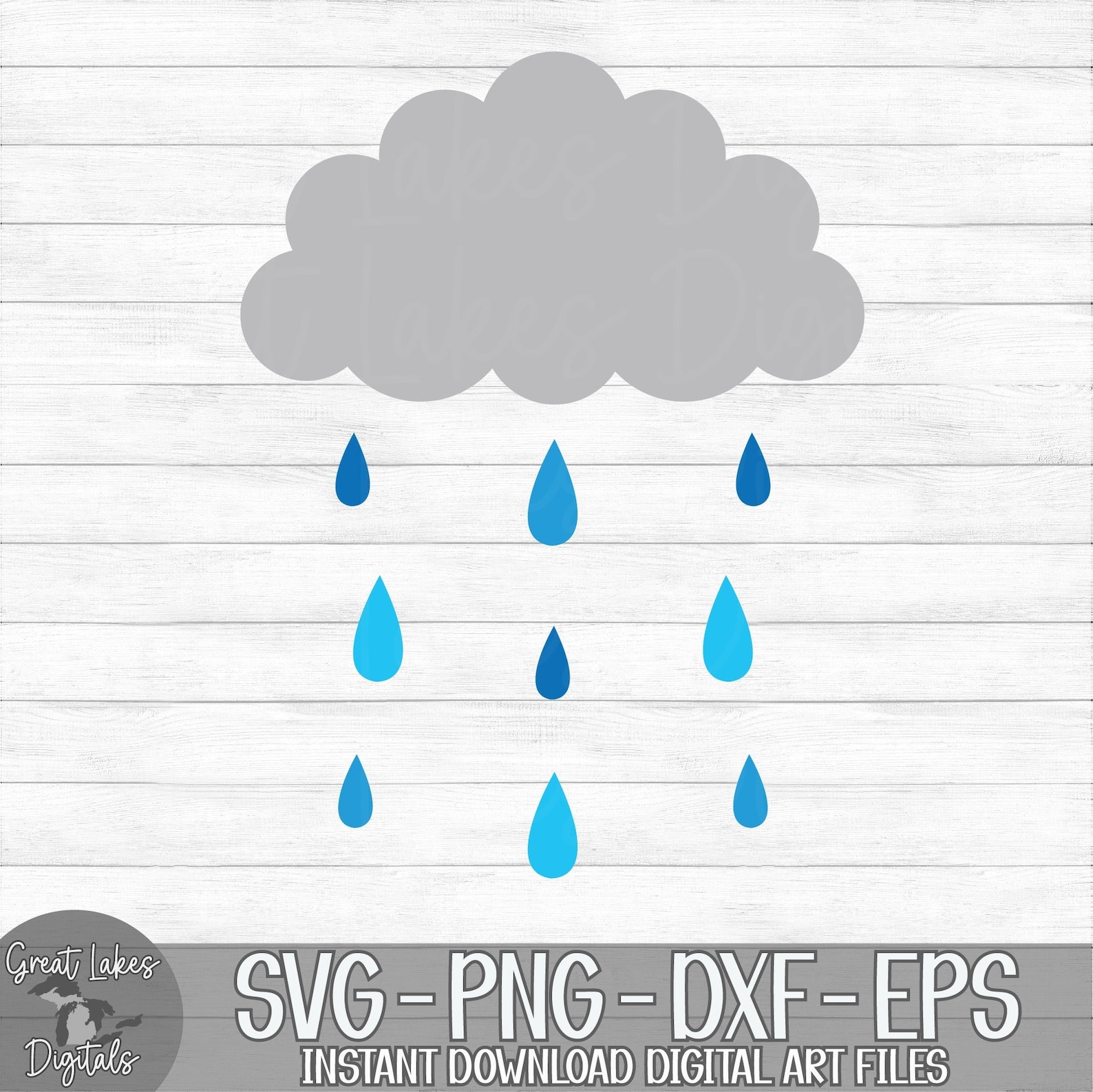 Rain Cloud Instant Digital Download Svg Png Dxf and Eps - Etsy