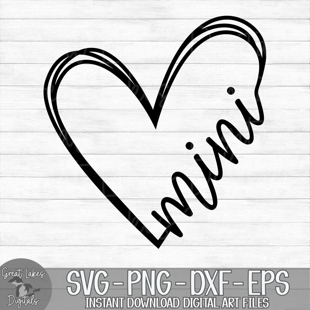 Mini Heart - Instant Digital Download - Svg, Png, Dxf, and Eps Files ...