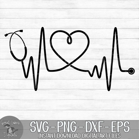 Heartbeat Nurse Doctor Lifeline EKG Stethoscope - Etsy