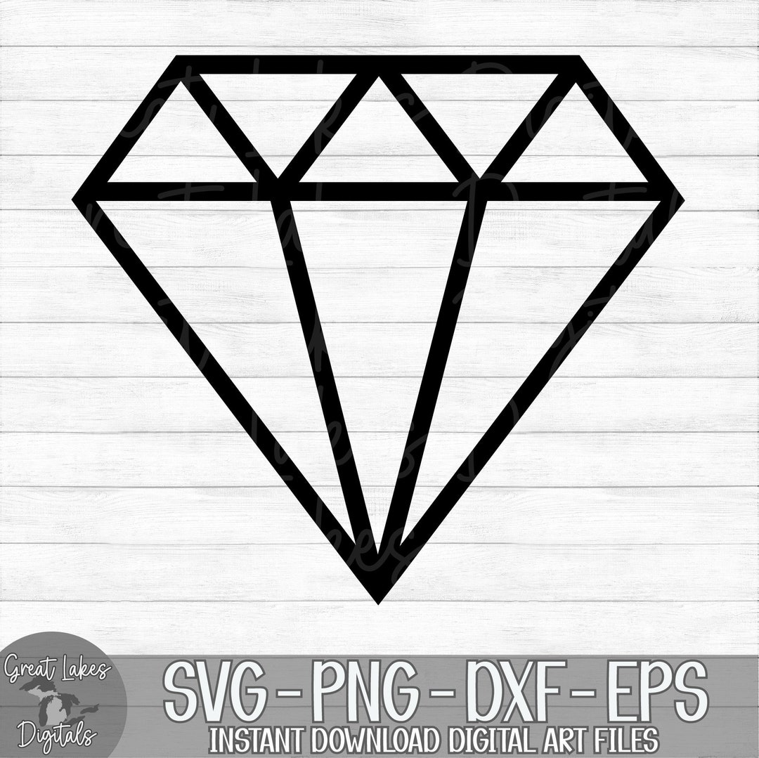 Diamond - Instant Digital Download - Svg, Png, Dxf, and Eps Files ...