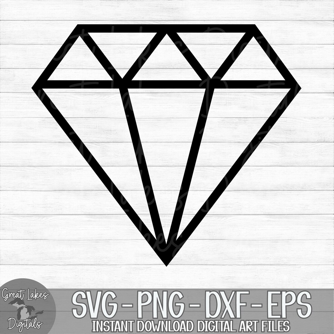 Diamond Instant Digital Download Svg Png Dxf and Eps - Etsy