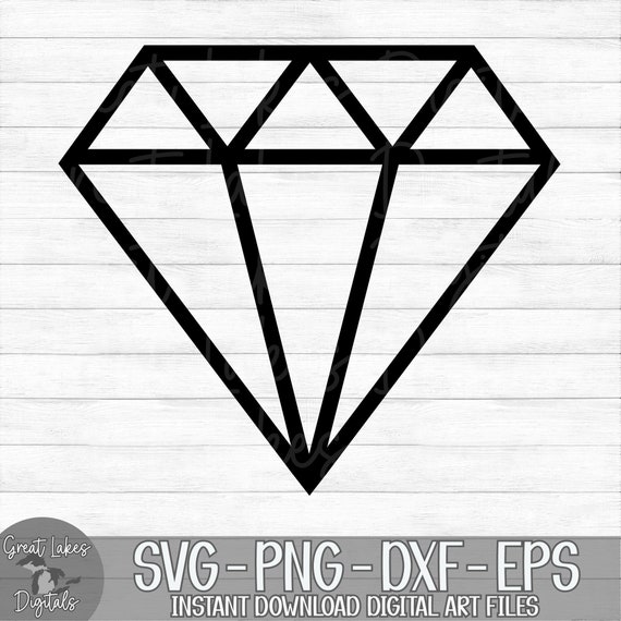 Diamond Instant Digital Download Svg Png Dxf and Eps - Etsy