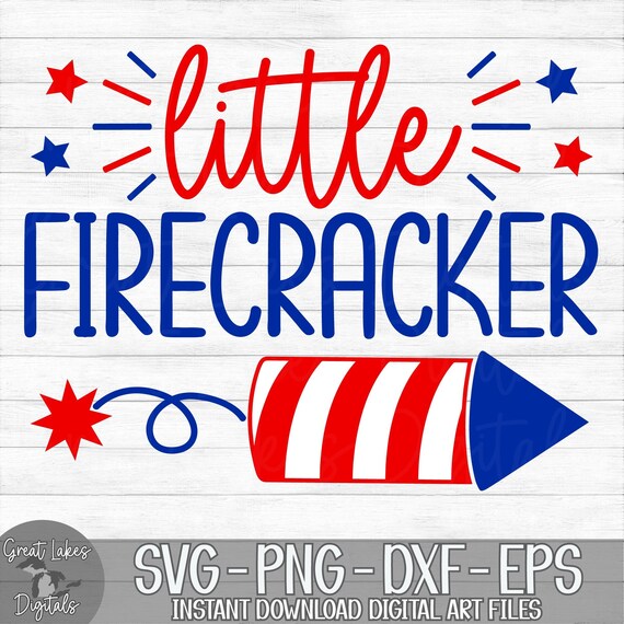 Little Firecracker Instant Digital Download Svg Png Dxf - Etsy