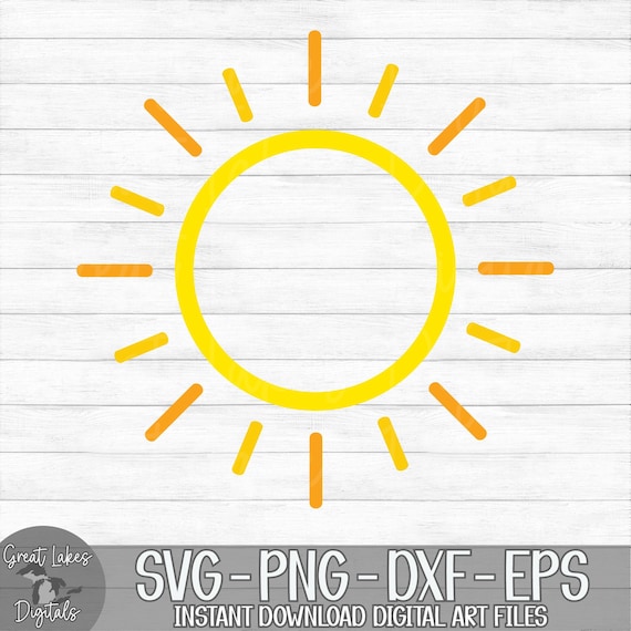 Sun Instant Digital Download Svg Png Dxf and Eps Files - Etsy