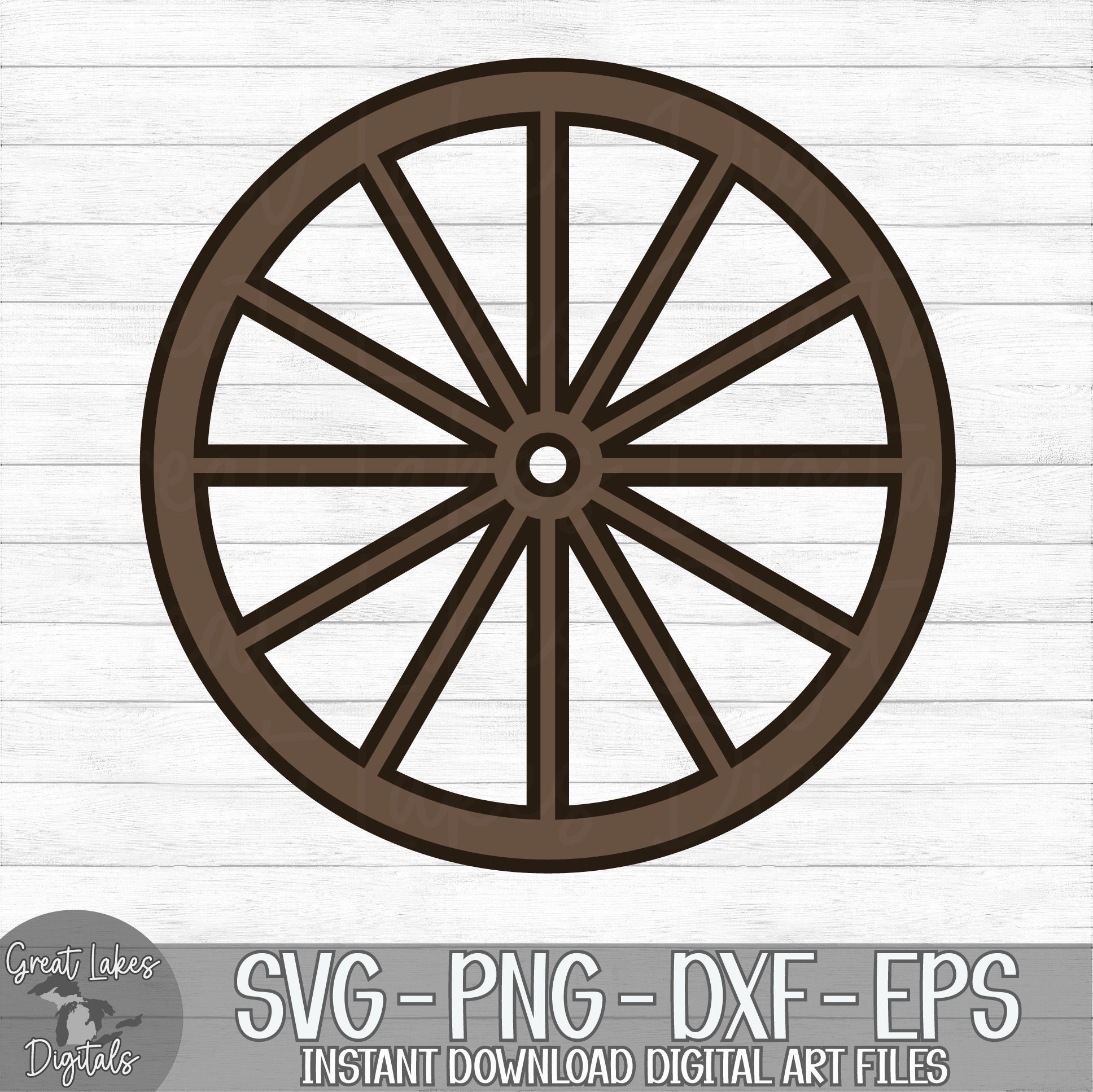 Wagon Wheel - Instant Digital Download - Svg, Png, Dxf, and Eps Files ...