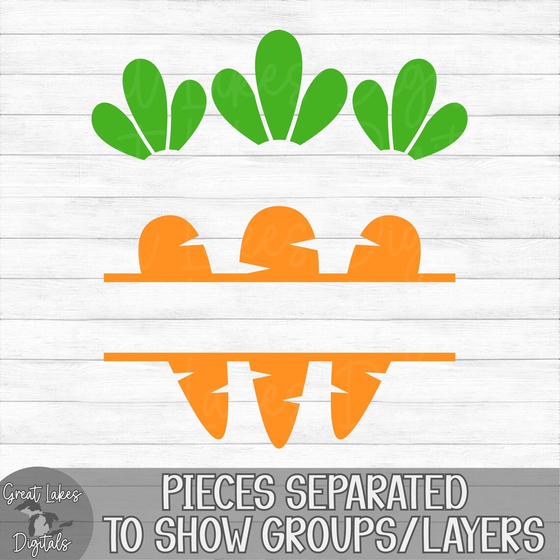 Carrot Split Monogram, Name Frame - Instant Digital Download - Svg, Png ...