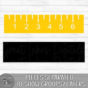 Ruler - Back to School, Math, Teacher - Instant Digital Download - Svg ...