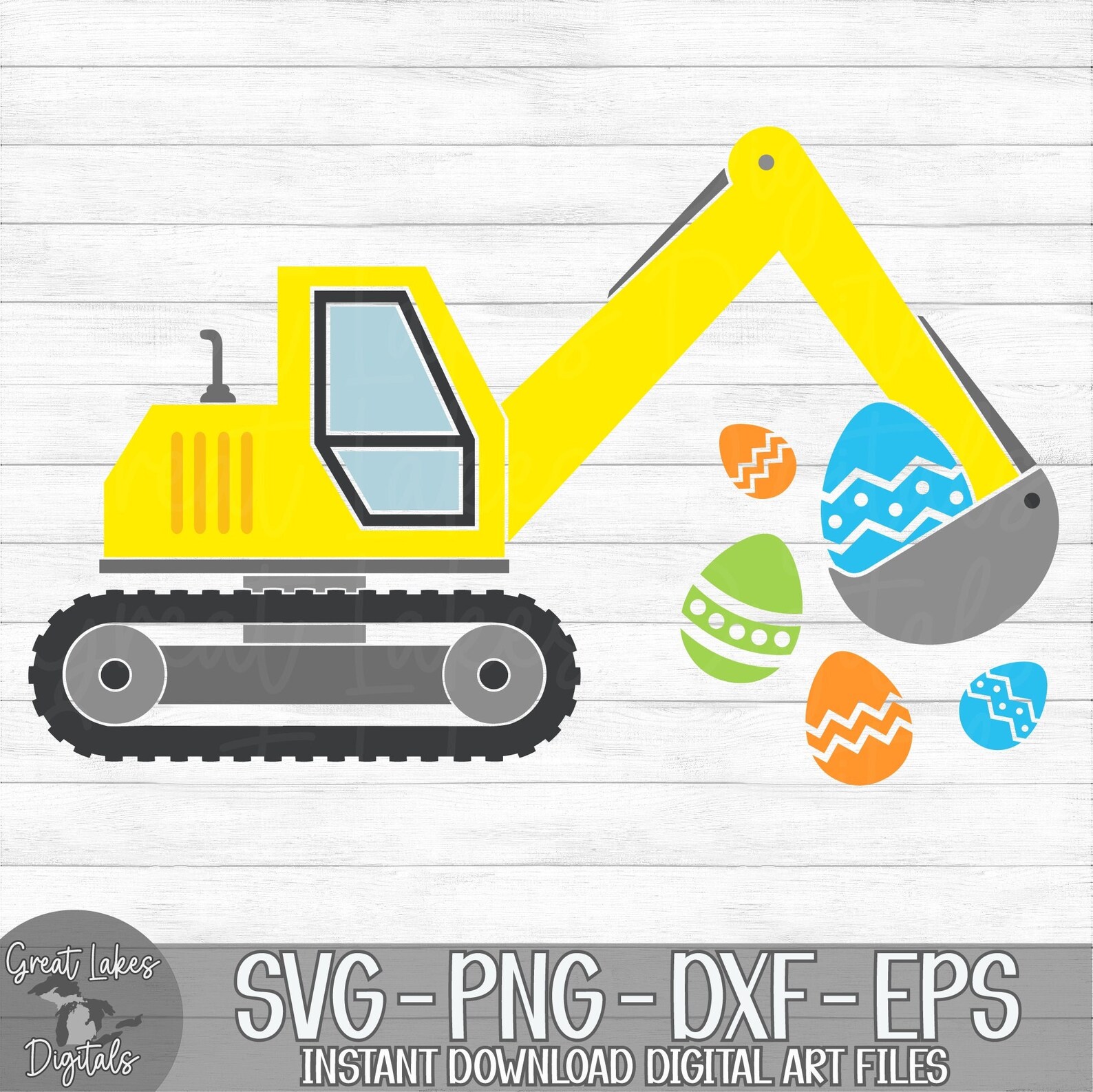 Easter Excavator Instant Digital Download Svg Png Dxf - Etsy