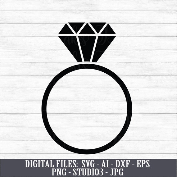 Wedding Ring Engagement Ring Instant Digital Download Svg | Etsy