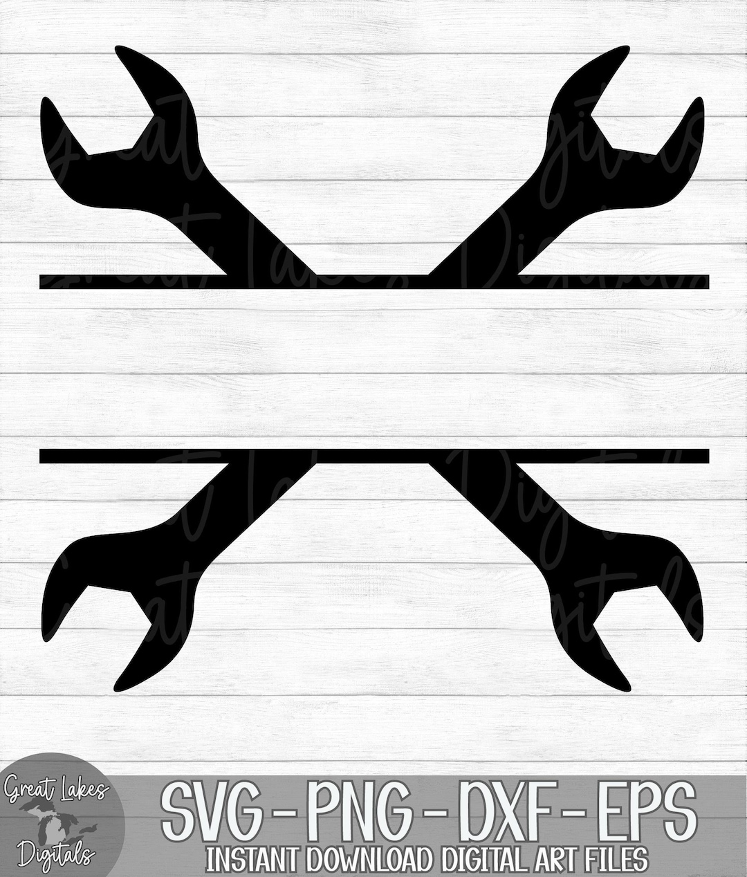 Crossed Wrenches - Instant Digital Download - Svg, Png, Dxf, and Eps ...