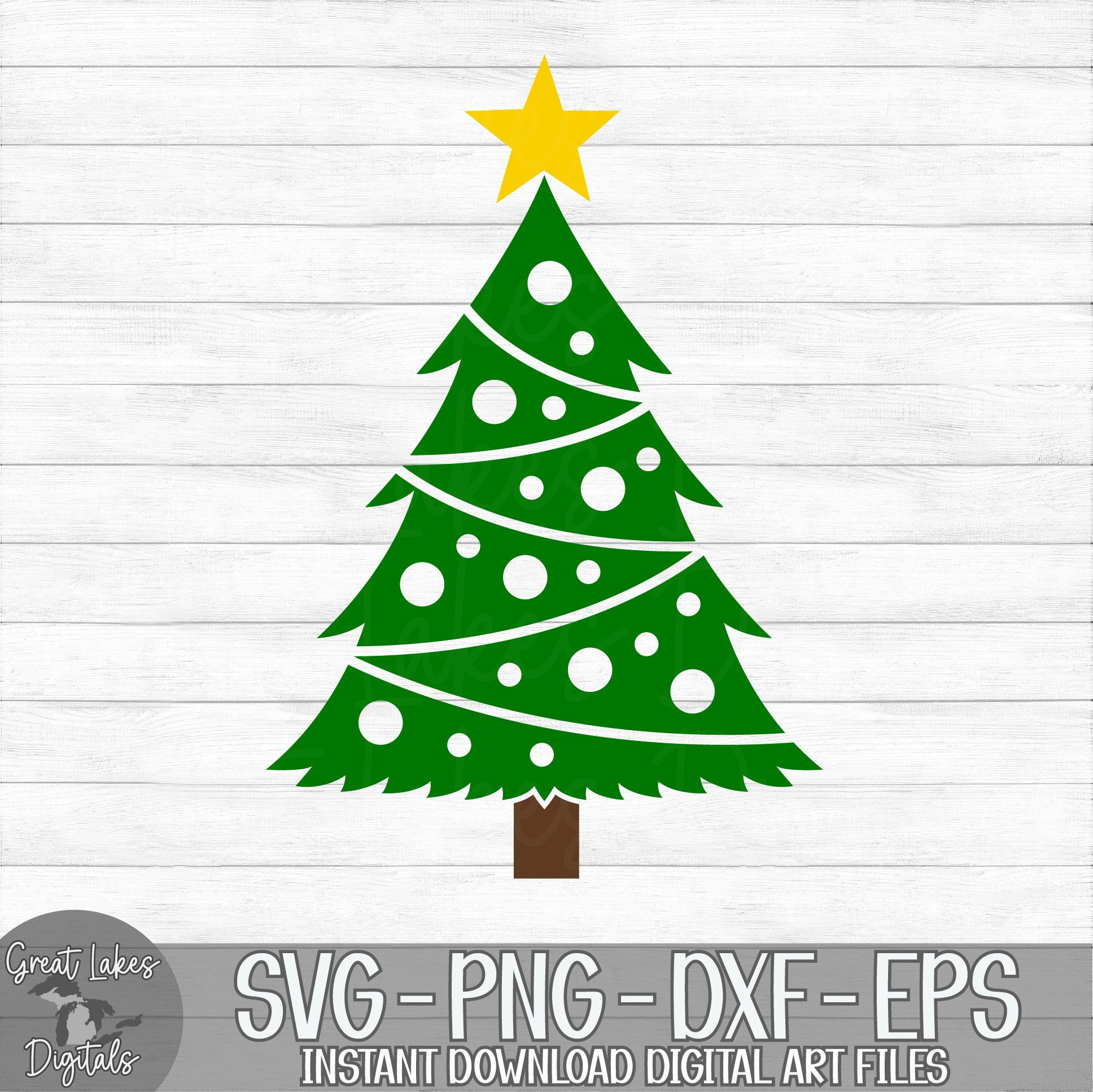 Christmas Tree Instant Digital Download Svg Png Dxf and - Etsy