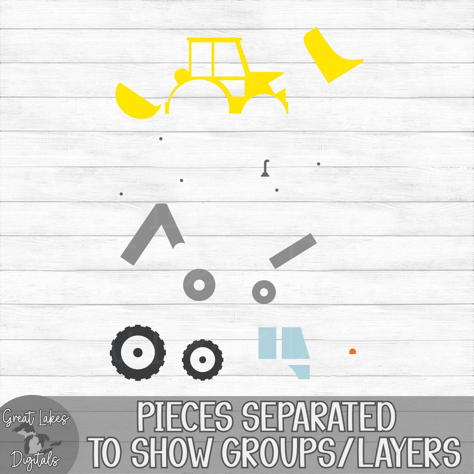 Backhoe Loader - Instant Digital Download - Svg, Png, Dxf, and Eps ...