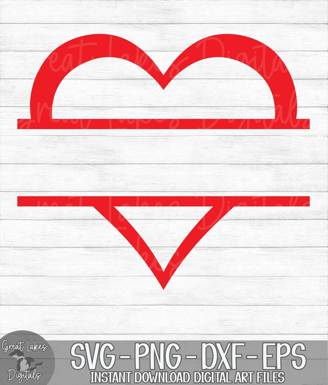 Heart - Instant Digital Download - Svg, Png, Dxf, and Eps Files ...