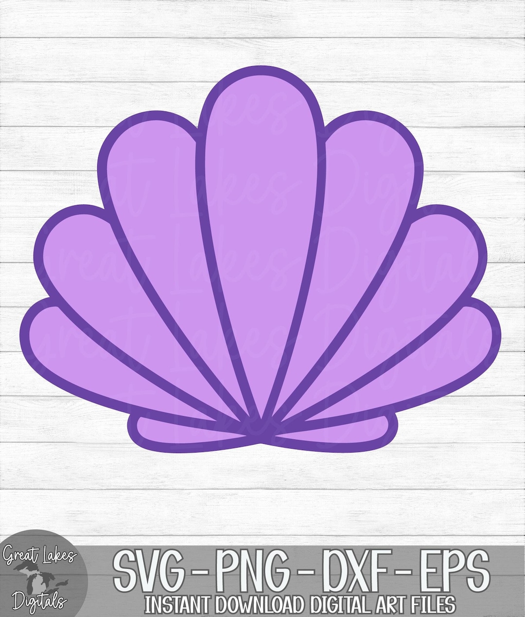 Seashell - Instant Digital Download - Svg, Png, Dxf, and Eps Files ...