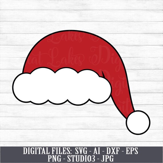 Santa Hat Instant Digital Download Svg Ai Dxf Eps Png - Etsy UK