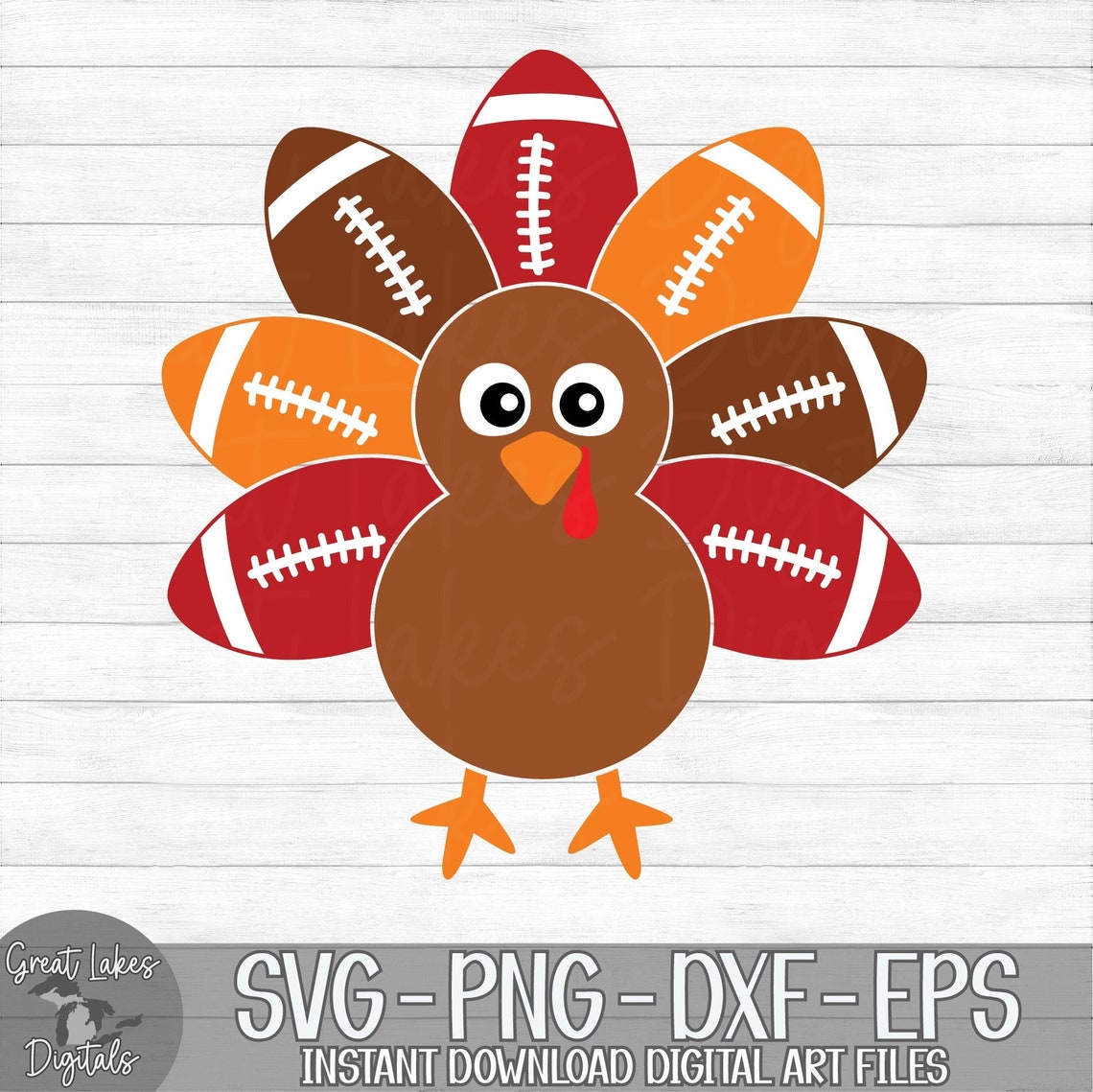 Thanksgiving Football Turkey Instant Digital Download Svg - Etsy