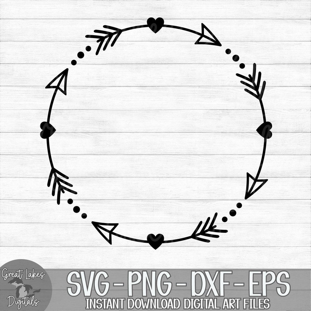 Arrow Wreath - Instant Digital Download - Svg, Png, Dxf, and Eps Files ...