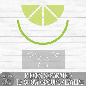 Lime Slice - Instant Digital Download - Svg, Png, Dxf, and Eps Files ...