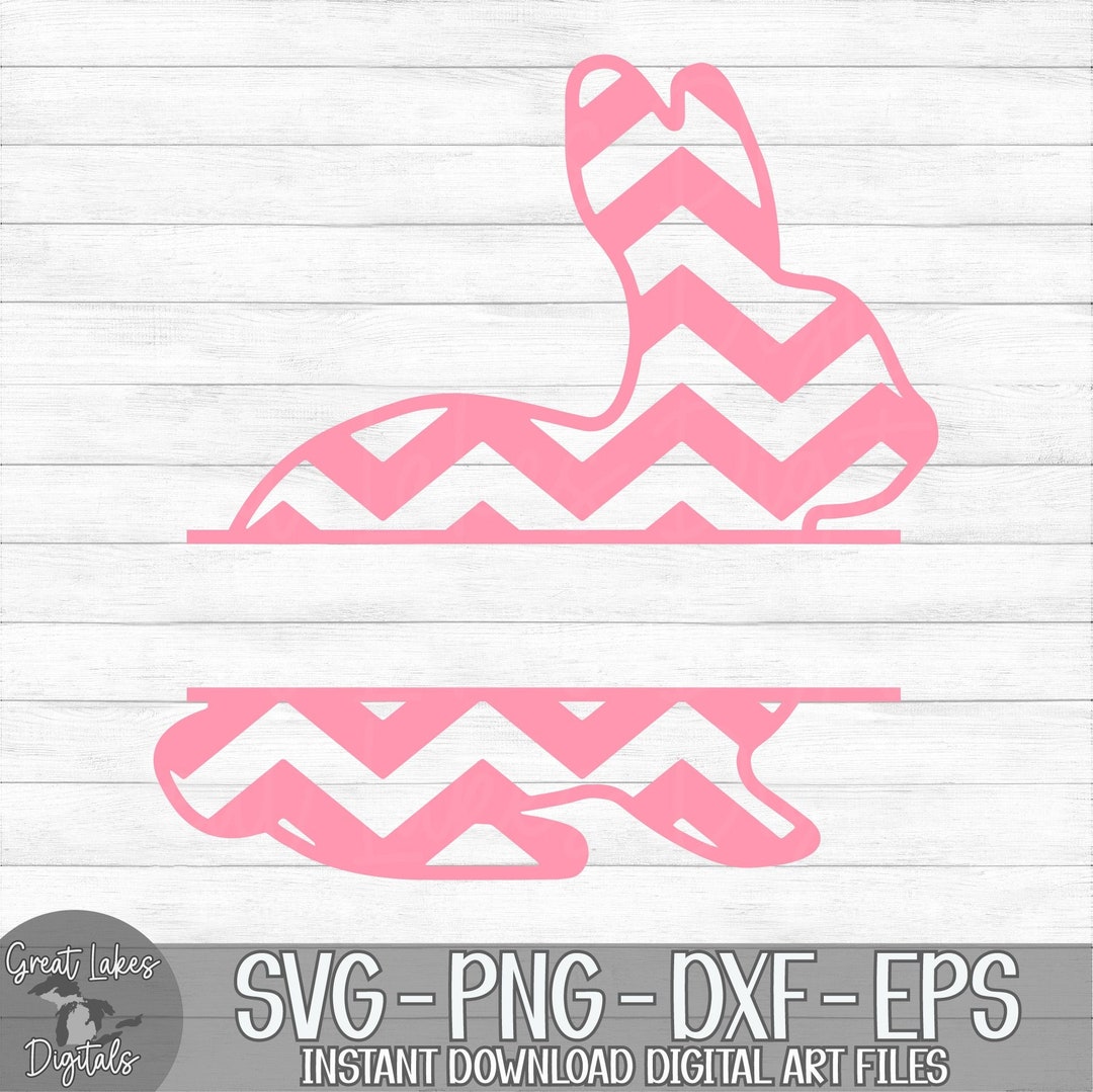 Chevron Easter Bunny - Instant Digital Download - Svg, Png, Dxf, and ...