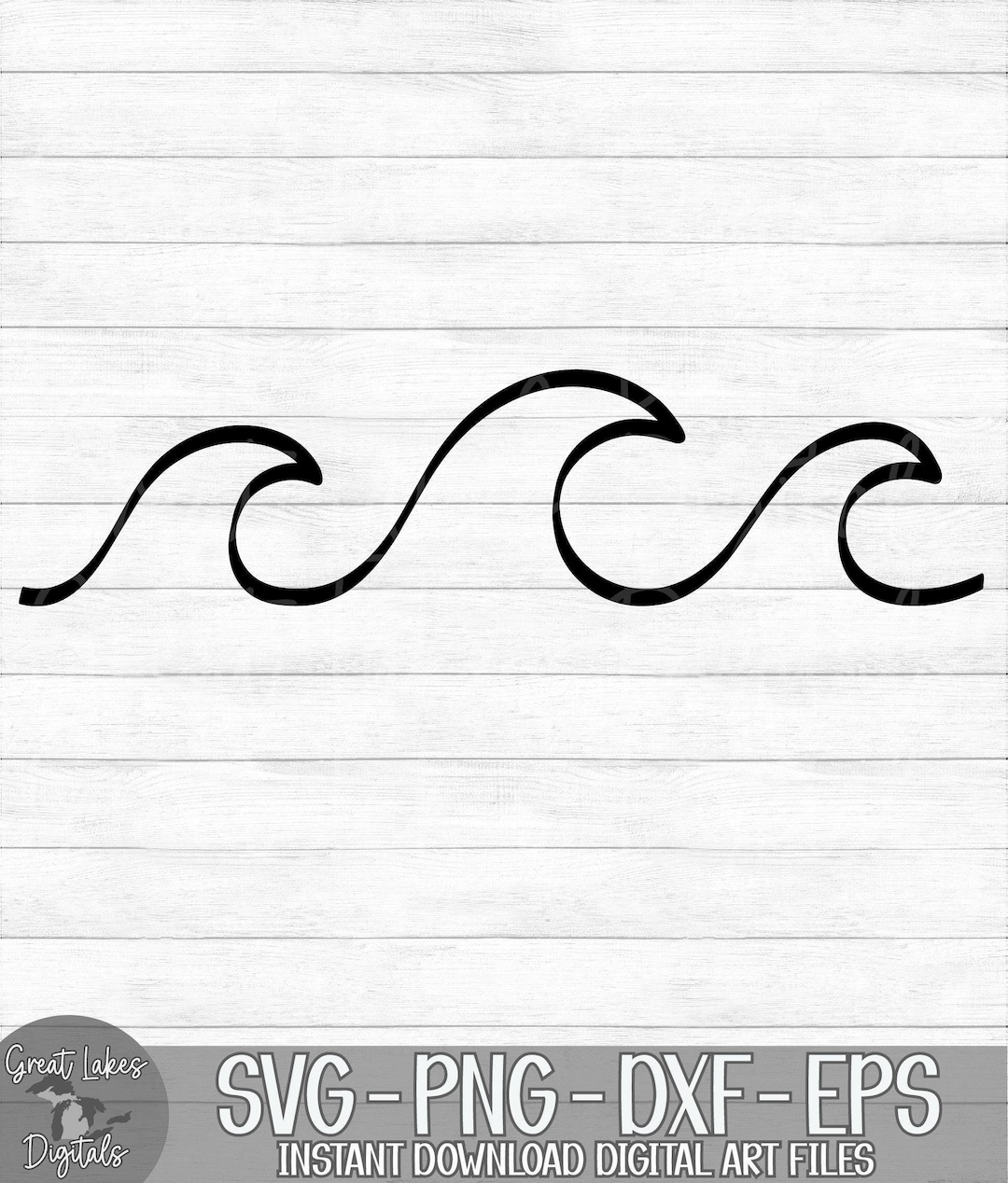 Waves - Instant Digital Download - Svg, Png, Dxf, and Eps Files ...