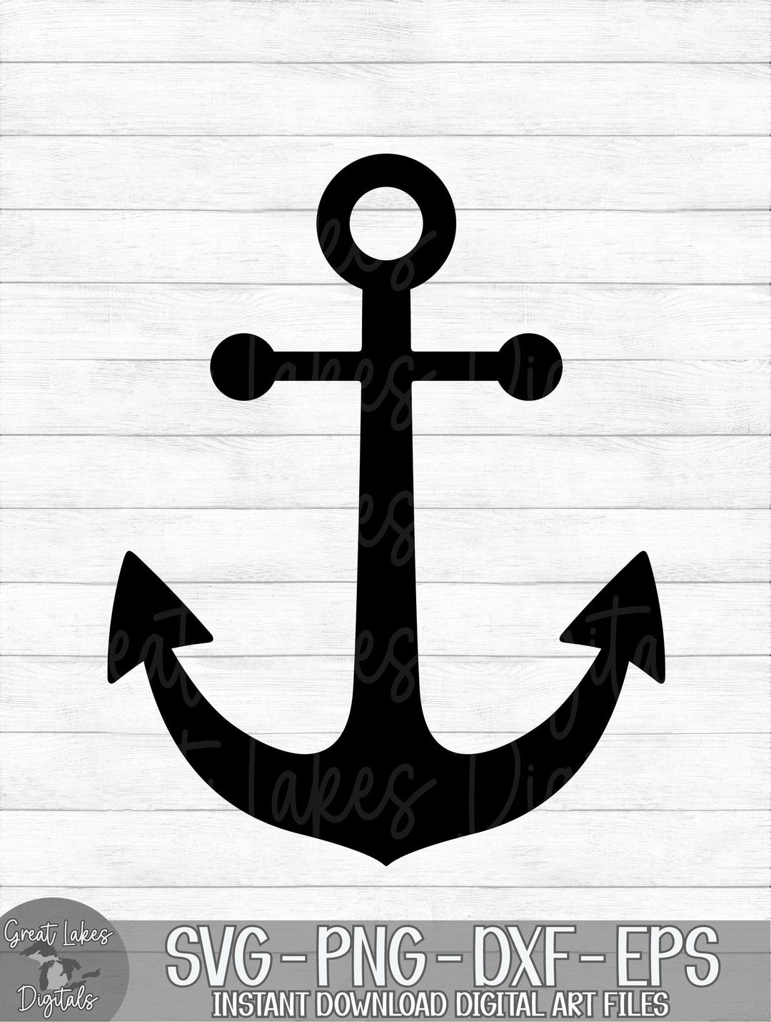 Anchor - Instant Digital Download - Svg, Png, Dxf, and Eps Files ...