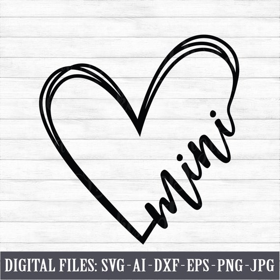 Digital ai svg Mimi Life Heart dxf Mother's Day png Gift Idea studio3 ...