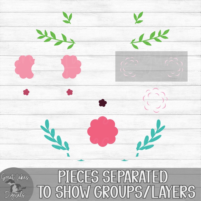 Colorful Flowers Floral Flower Flourish Instant Digital - Etsy