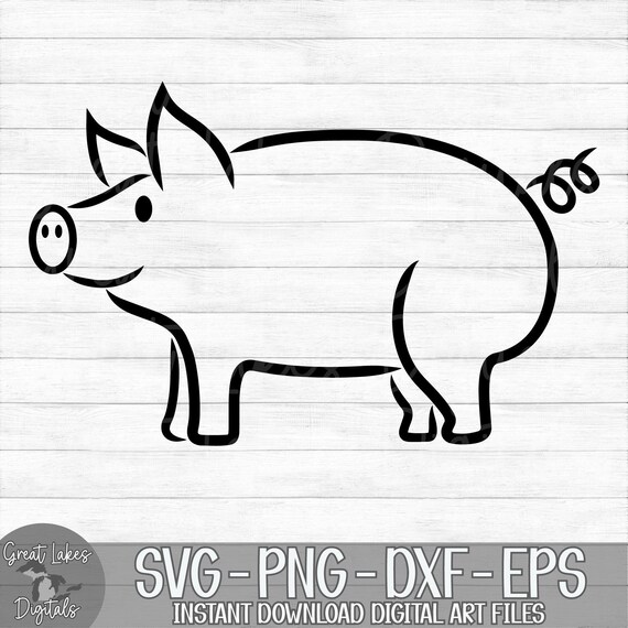 Pig Instant Digital Download svg png dxf and eps files - Etsy México