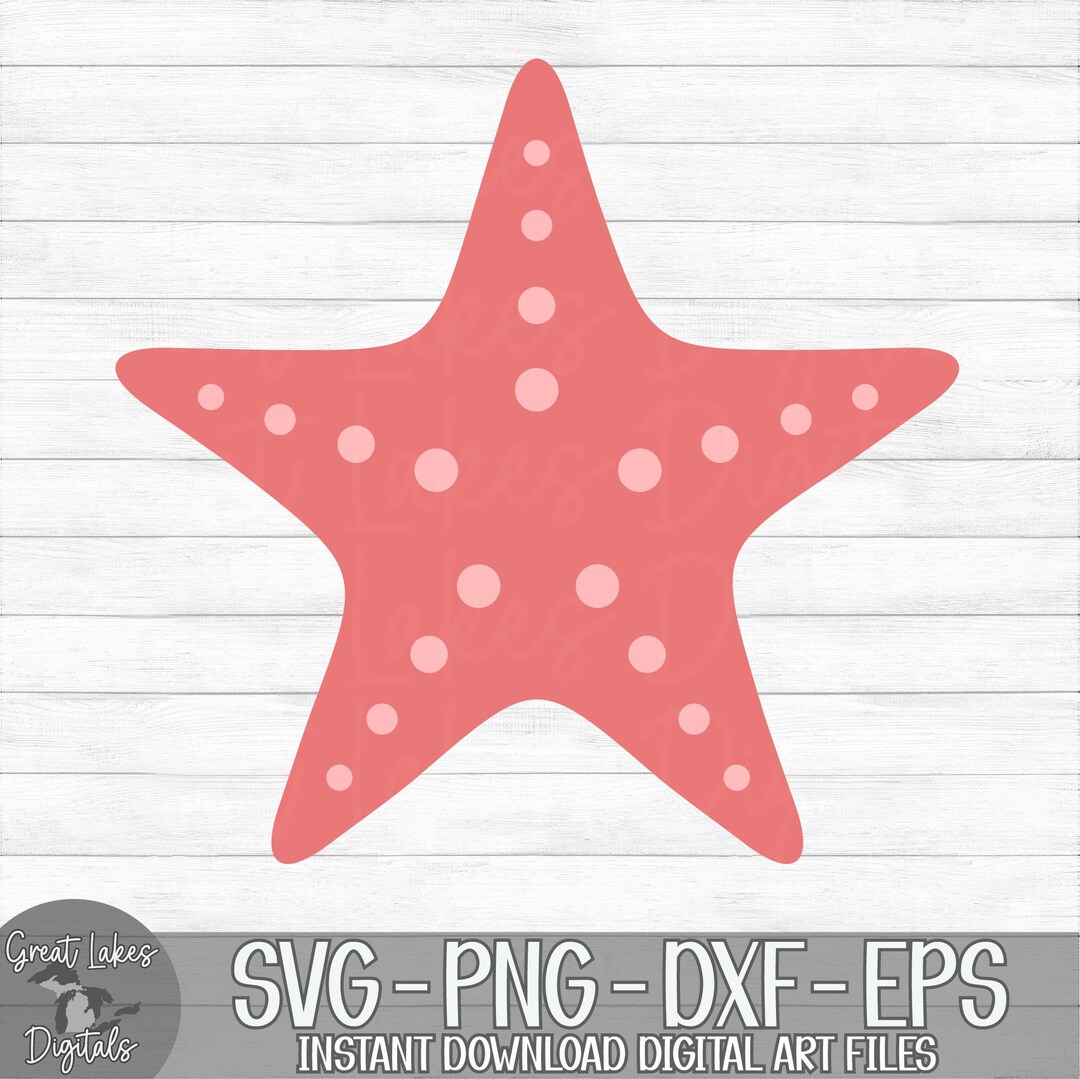 Starfish - Instant Digital Download - Svg, Png, Dxf, and Eps Files ...