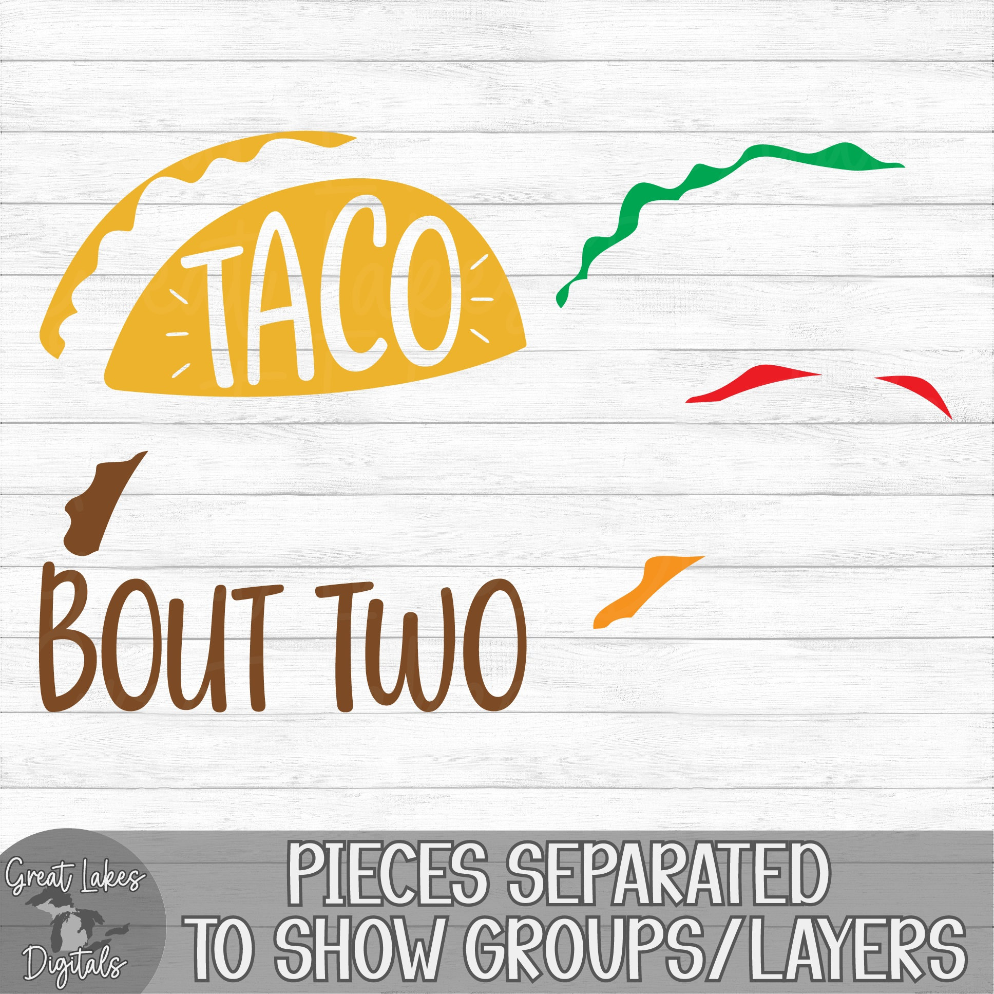 Taco Bout Two - Instant Digital Download - Svg, Png, Dxf, and Eps Files ...