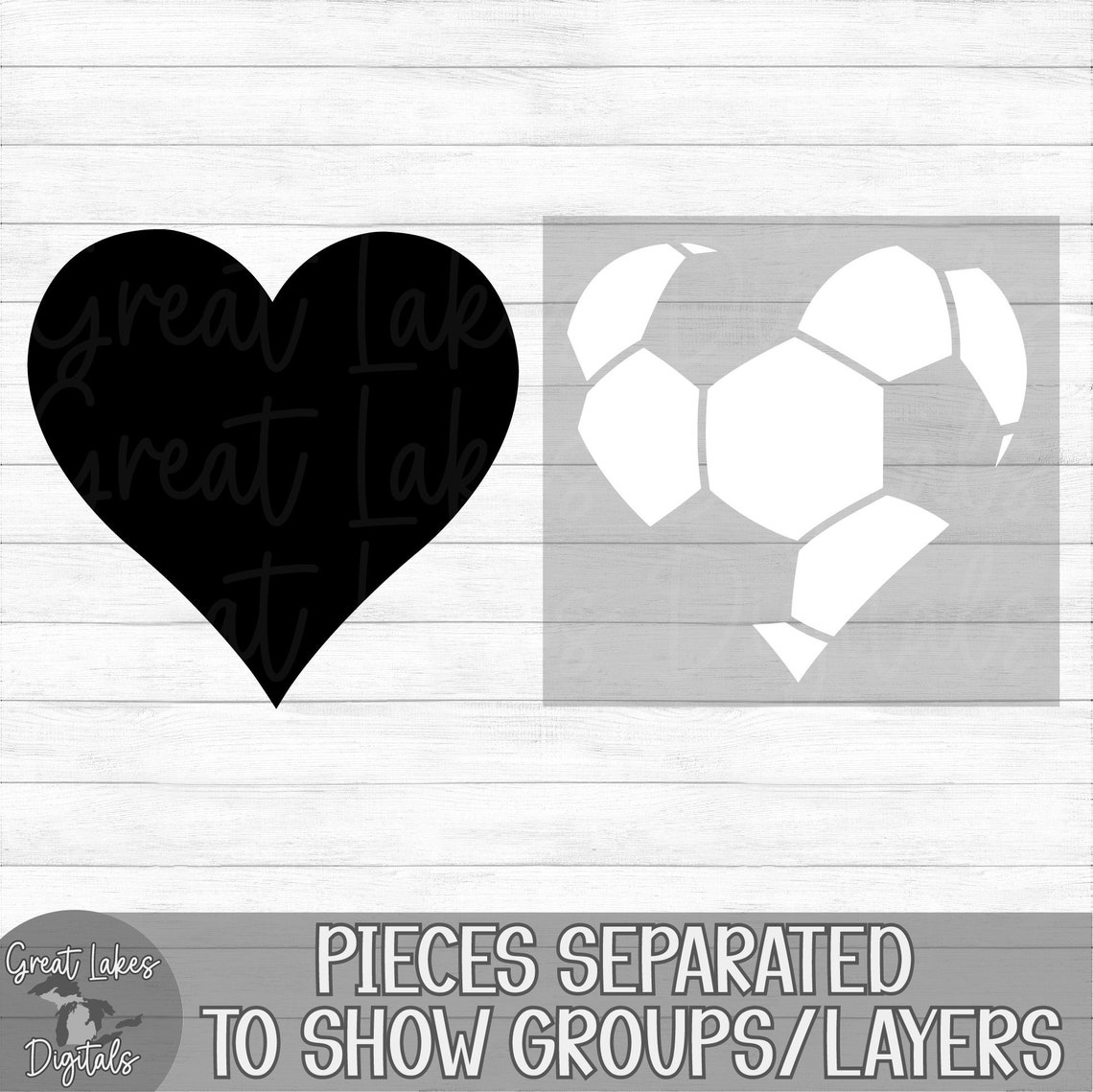 Soccer Ball Heart Instant Digital Download Svg Png Dxf - Etsy
