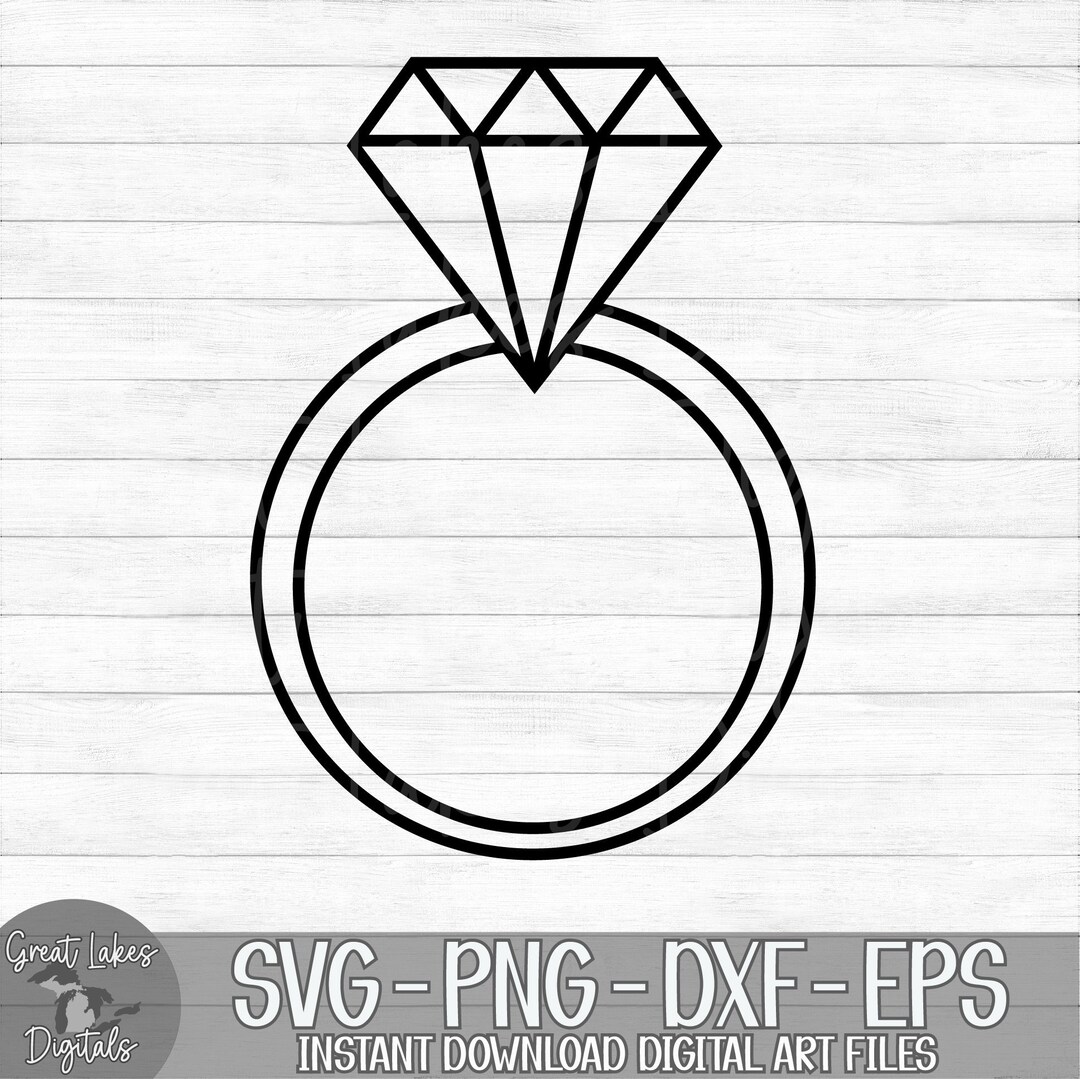 Wedding Ring, Engagement Ring - Instant Digital Download - Svg, Png ...