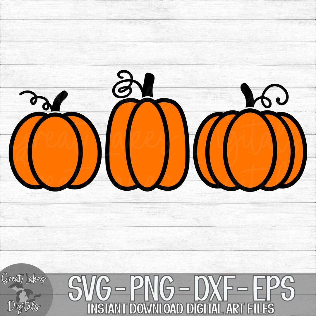 Pumpkins Instant Digital Download Svg, Png, Dxf, and Eps Files Included ...