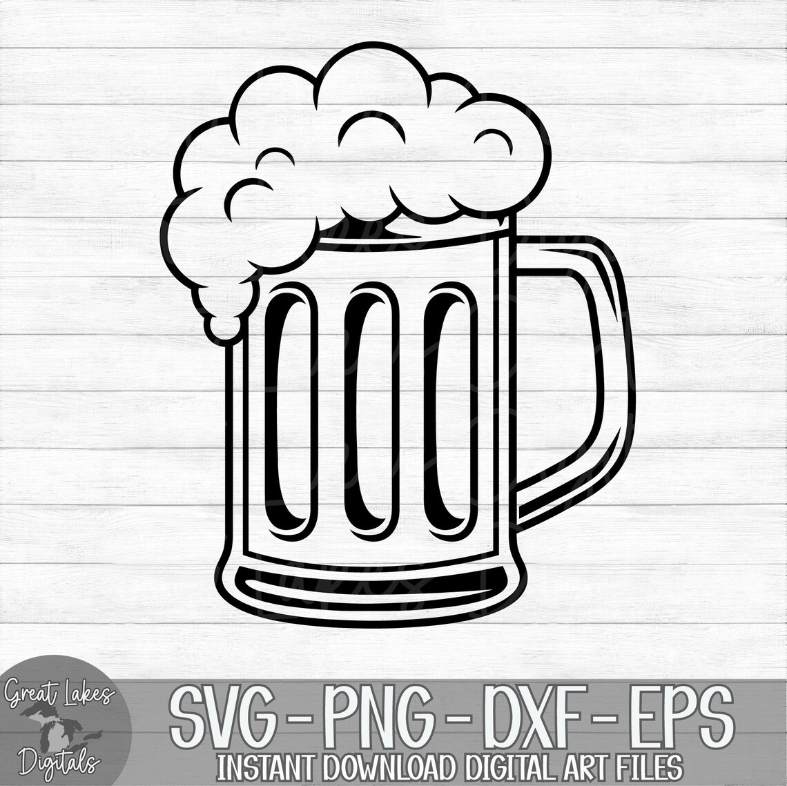 Beer Mug Instant Digital Download Svg Png Dxf and Eps | Etsy