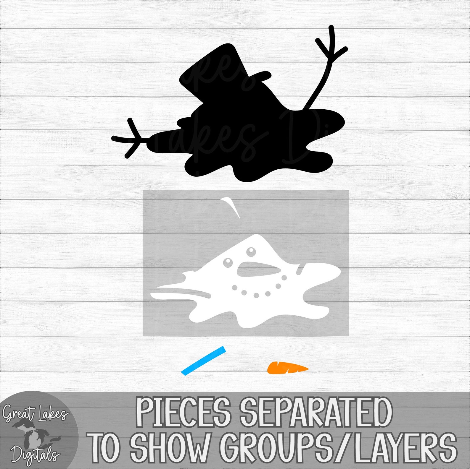 Melting Snowman Instant Digital Download Svg Png Dxf - Etsy