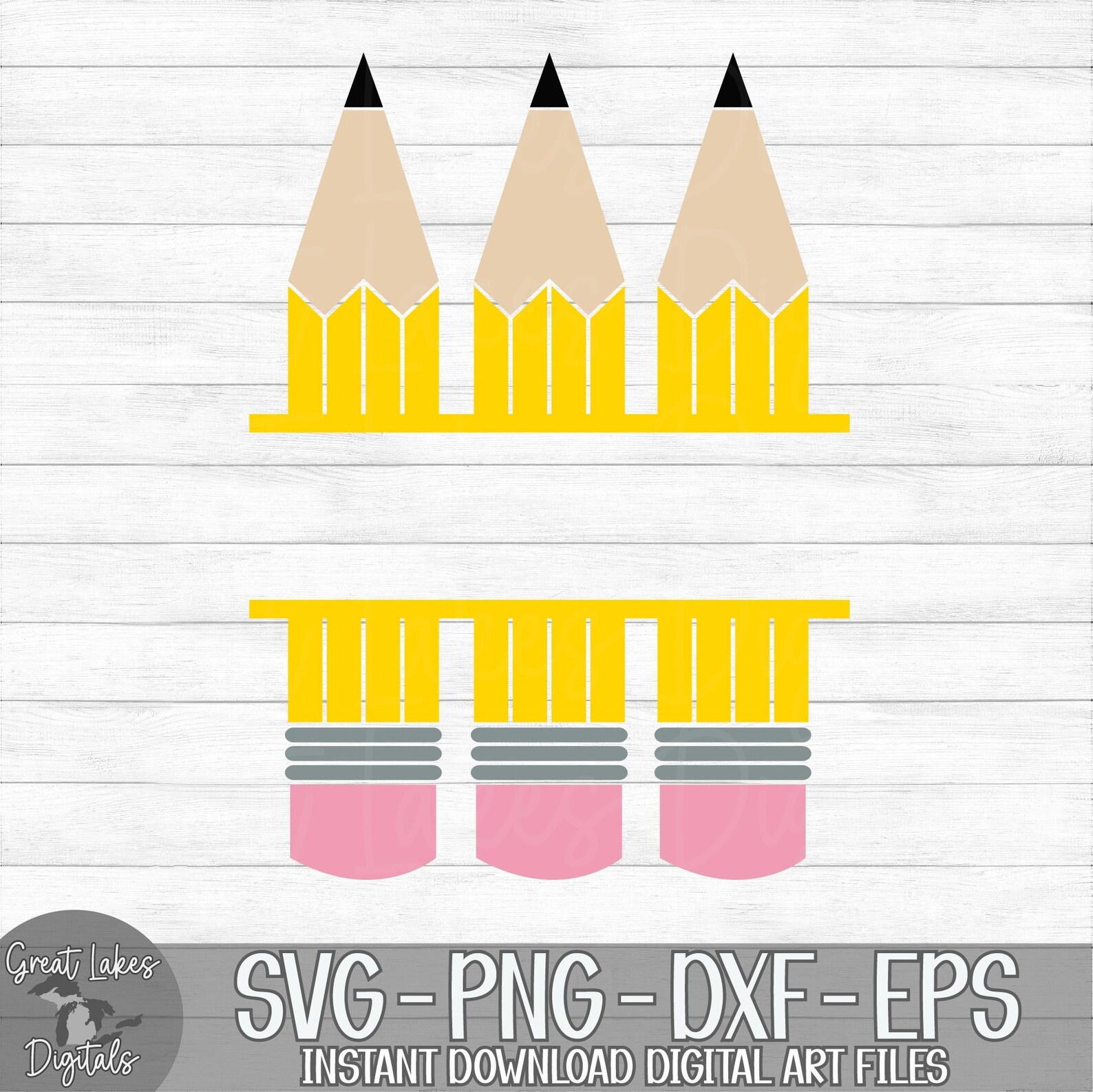 Pencil Monogram Back to School Pencil Cut File Instant - Etsy