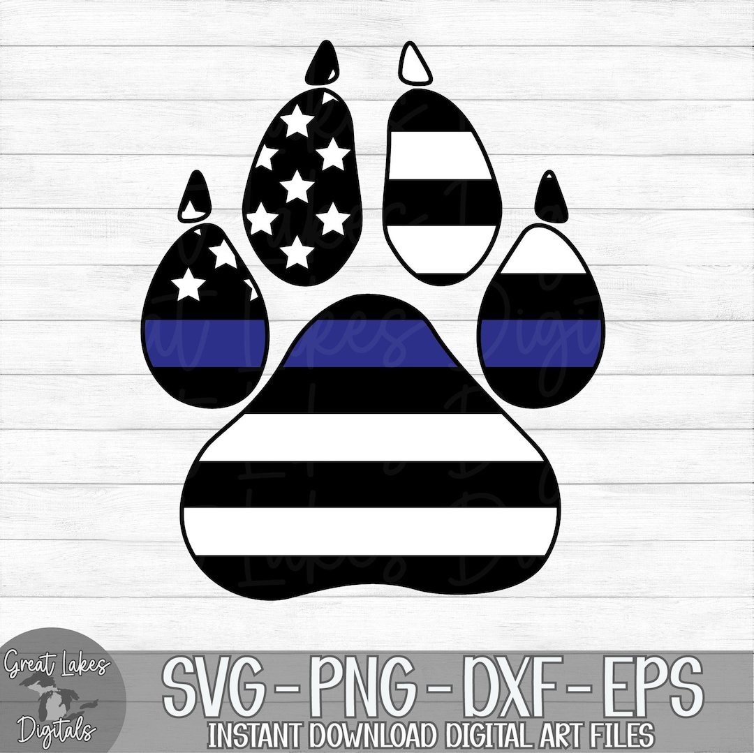 Blue Dog Paw Logo