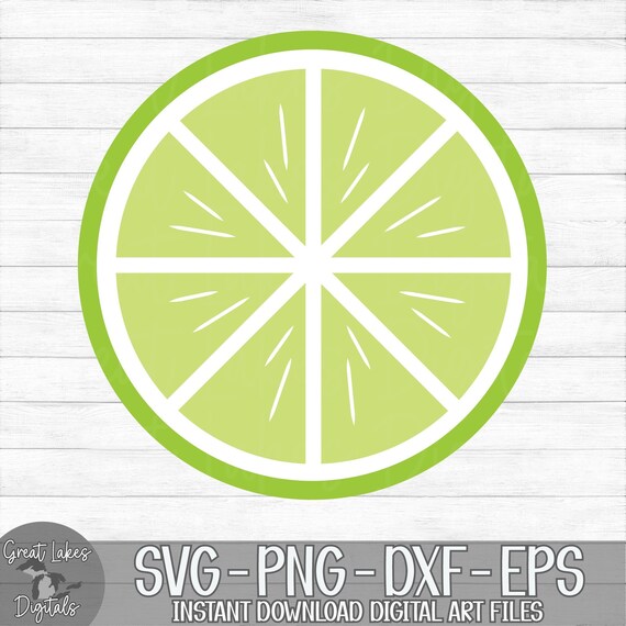 Lime Slice Instant Digital Download Svg Png Dxf and Eps - Etsy