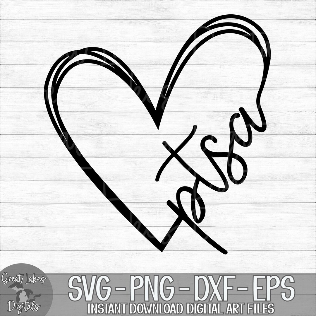 PTSA Heart - Instant Digital Download - Svg, Png, Dxf, and Eps Files ...