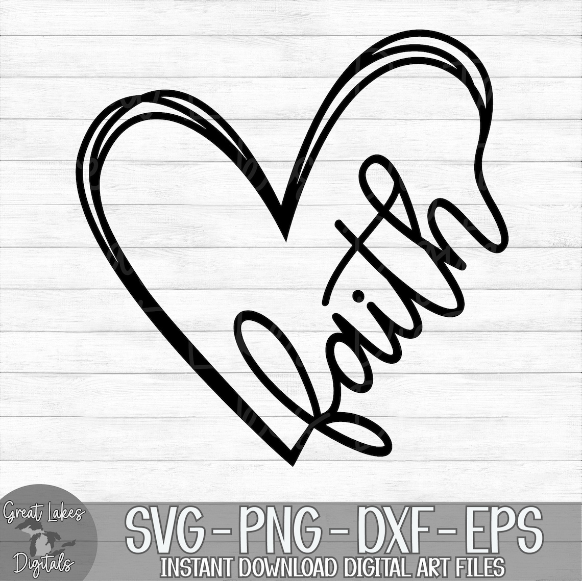 Faith Heart Instant Digital Download Svg Png Dxf and - Etsy