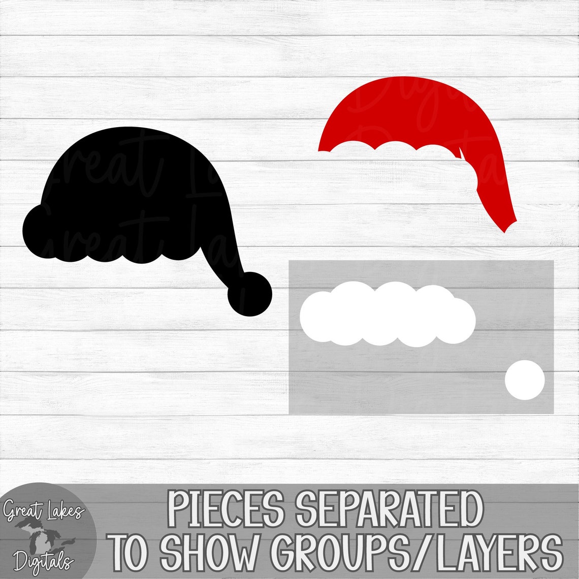 Santa Hat Instant Digital Download Svg Png Dxf and Eps - Etsy