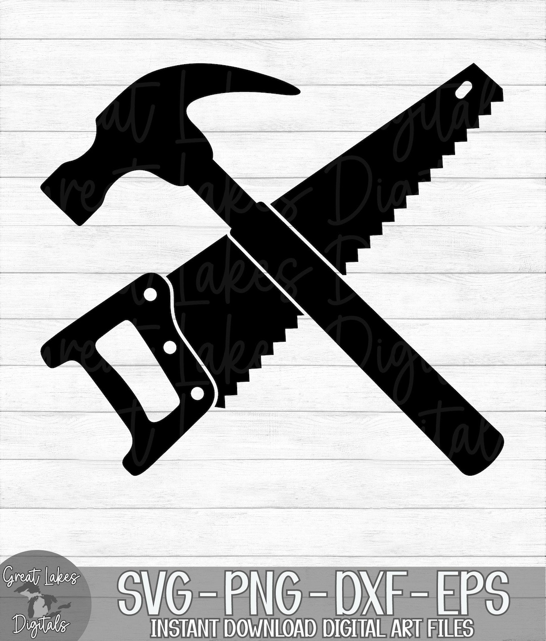 Hammer and Saw - Instant Digital Download - Svg, Png, Dxf, and Eps ...