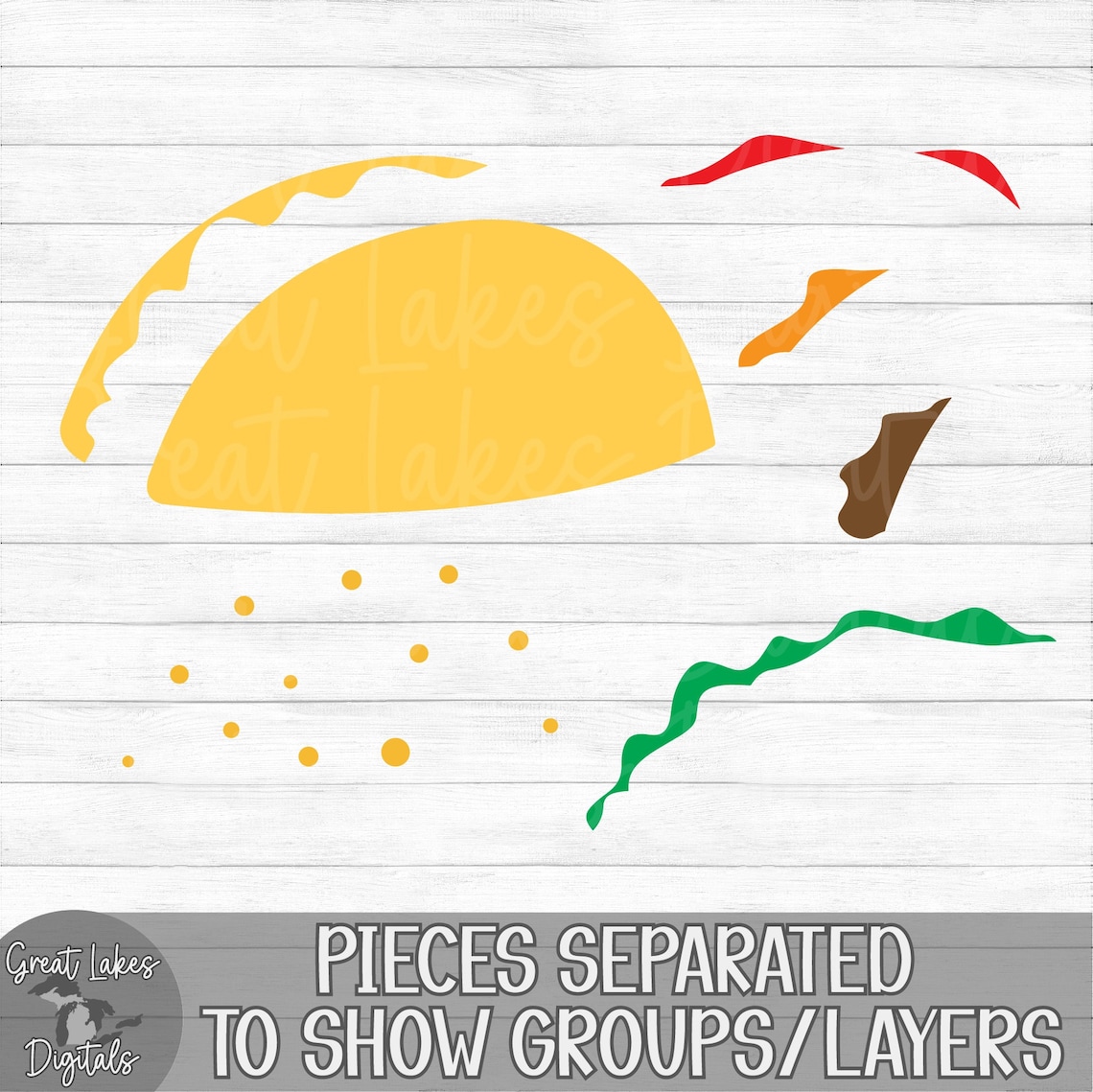 Taco Instant Digital Download Svg Png Dxf and Eps Files - Etsy