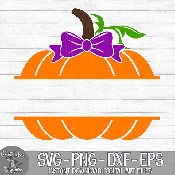 Pumpkin With Bow Monogram Name Frame Girl Halloween Fall - Etsy